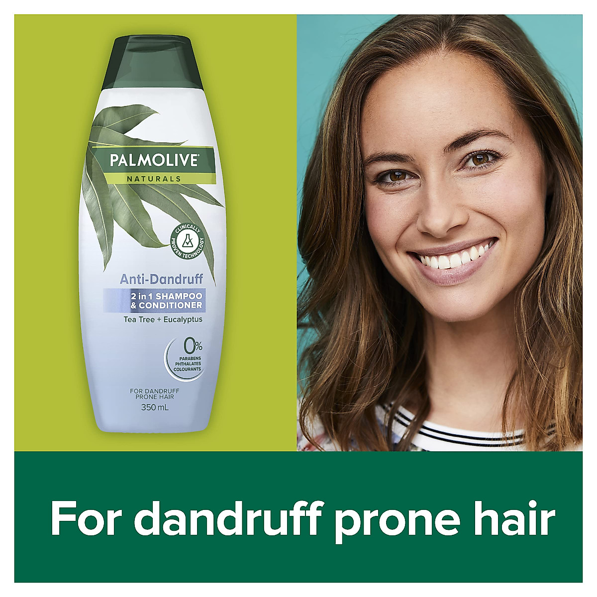 Palmolive Naturals Anti Dandruff 2 in 1 Hair Shampoo and Conditioner, 350mL