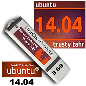 Ubuntu Linux 14.04 "Trusty Tahr" on Bootable 8GB USB Flash Drive and DVD - Both 32-bit and 64-bit Included!