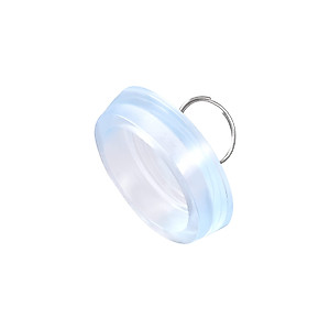 uxcell Rubber Sink Plug, Clear Drain Stopper Fit 2-1/8" to 2-3/16" Drain with Hanging Ring for Bathtub Kitchen and Bathroom