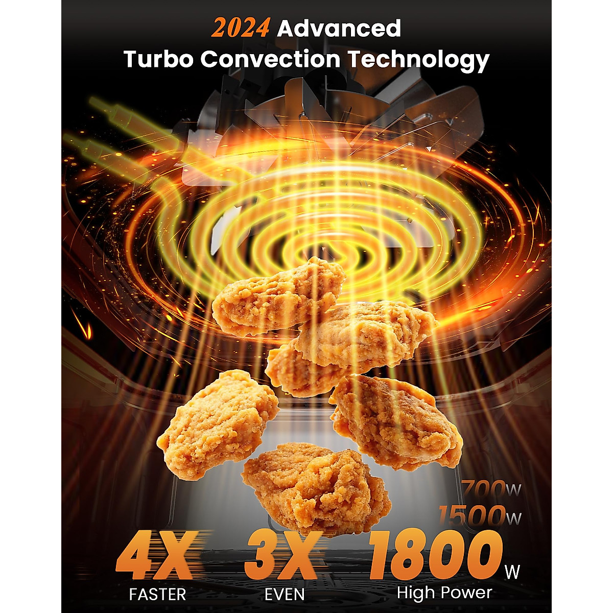 Nuwave Brio Plus Air Fryer 8 Qt, New & Improved, PFAS-FREE, 7 Digital One-Touch Cook Functions that AIR FRY, BAKE, ROAST, DEHYDRATE, TOAST, REHEAT, PREHEAT, 150 Presets, 50°F~400°F, 700/1500/1800W