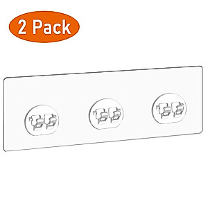 2 Pcs Corner Shower Caddy Adhesive Replacement Hook, Heavy-Duty No Drilling Adhesive Stickers for Shower Caddy Shelves Basket Bathroom Organizer Hanging Hook, Wall Mount Sticker Strips Pads