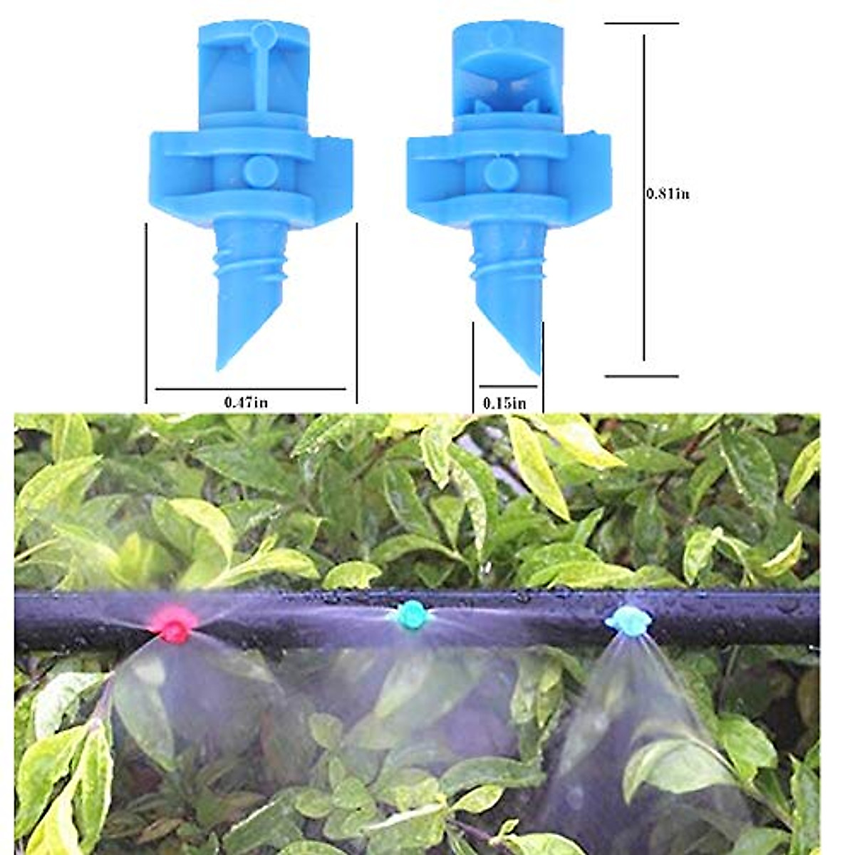 90 pcs, 90/180/360 Angle Sprinklers Miniature Garden Lawn Water Spray Atomization Sprinkler Nozzle Irrigation System Plant Waterer Garden Irrigation Sprinkler