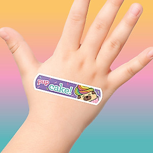 Yummy Animal Kids Bandages, 100 ct Super Cute Designs | Wear Like Stickers, Adhesive Bandages for Minor Cuts, Scrapes, Burns. Easter Basket Stuffers for Kids & Toddlers