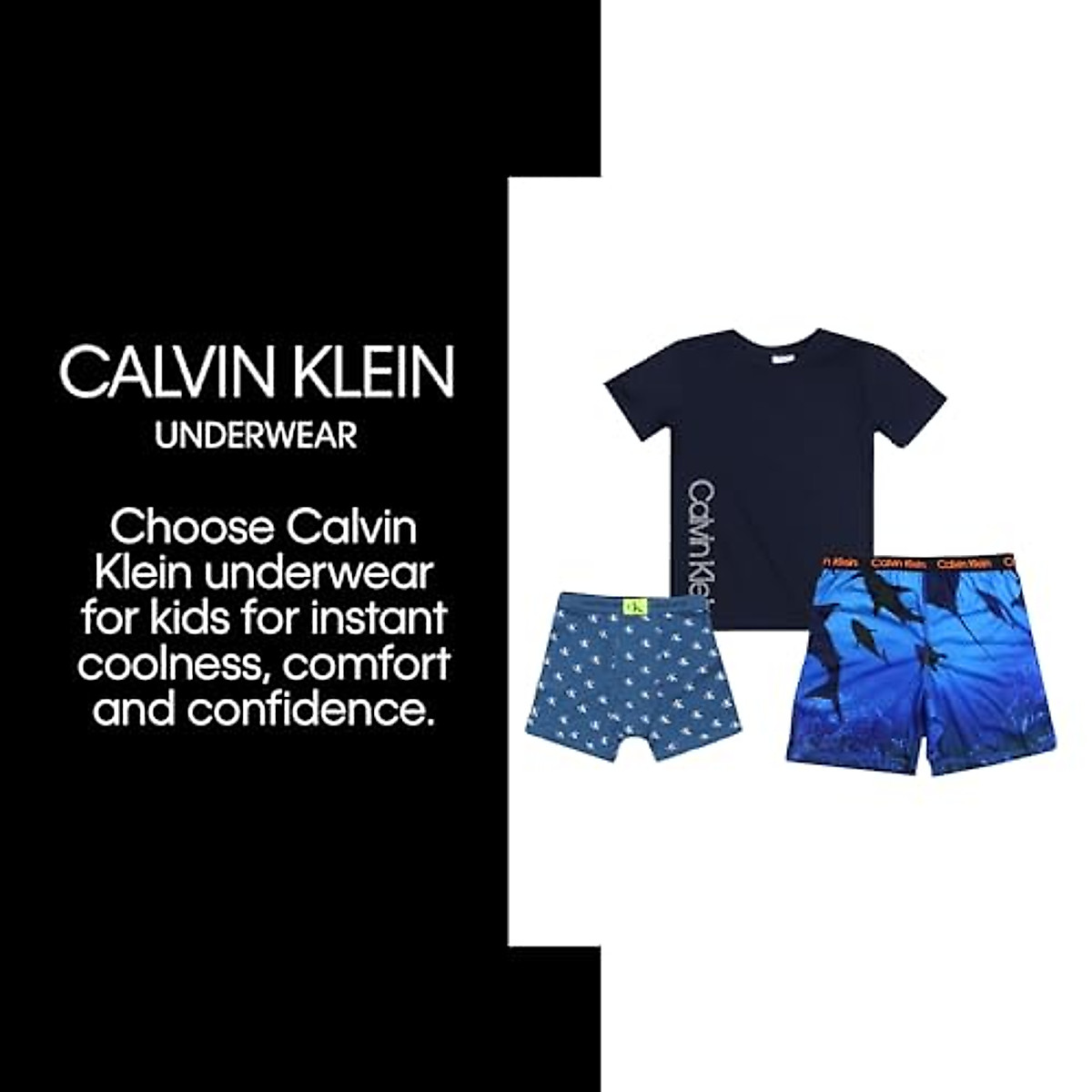 Calvin Klein | Boys 2 Piece Sleepwear Top and Bottom Pajama Set | Black Tie Dye | Large