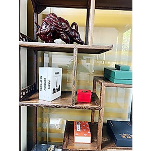 RG Custom Works - Decorative Books - (3 Piece Set) - Timeless, Minimalist, Sleek Design - Paris/London/New York Set - Blank Pages