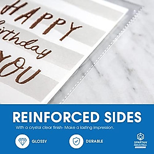 Spartan Industrial - (1000 Count) Crystal Clear Resealable Polypropylene Poly Bags for Packaging - Self Seal & Reinforced (12" X 15")