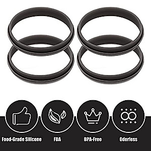 4pcs Replacement Gasket for Water Bottle, Silicone Lid Seal for Gatorade Water Bottle Replacement Gasket Compatible with 30oz Gatorade Gx
