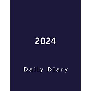 2024 Daily Planner One Page Per Day: 12 Month Organizer, Calendar 12 Months, Jan to Dec 2024, 8.5" x 11", 374 pages