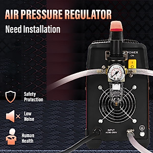 Plasma Cutter, Max Cutting Thickness 20MM, 50A Inverter DC Inverter 110/220V Dual Voltage Cutting Machine with Free Accessories Easy Cutter Welder