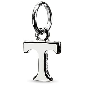 Tennessee Vols Dangle Charm - Stainless Steel | Power T Charm | Tennessee Volunteers Charm | | Tennessee Volunteers Necklace Charm
