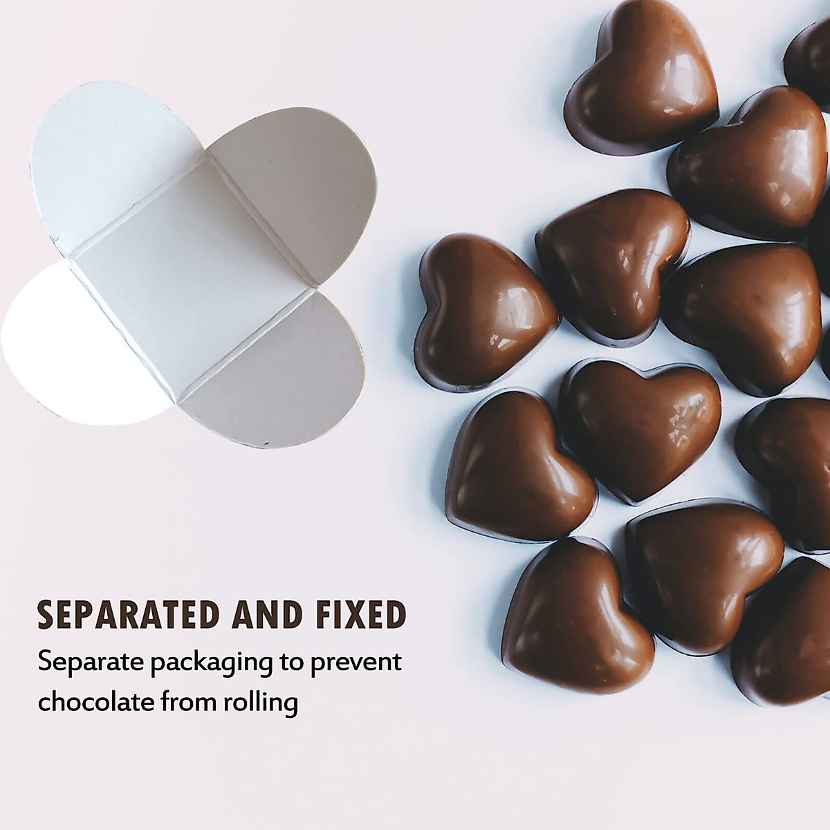 Cabilock 100Pcs Chocolate Wrappers Paper Truffle Chocolate Cups Liners Candy Cups Dessert Base Baking Supplies for Biscuit Cake Making White