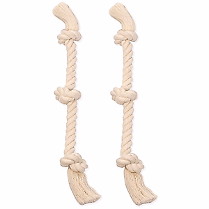 FLOSSY CHEWS COTTON 3 KNOT ROPE TUG DOG TOY