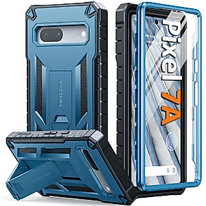 FNTCASE for Google Pixel 7a Case: Dual Layer Protective Rugged Shockproof Cell Phone Cover with Built-in Screen Protector & Kickstand | Military Grade Drop Heavy Duty Protection Tough 7A Case 6.1''