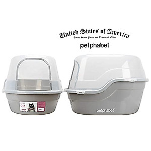 Petphabet Jumbo Hooded Cat Litter Box, Extra Large