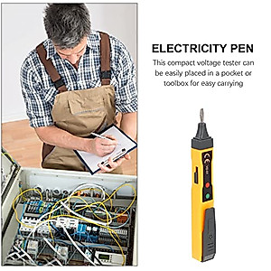 DOITOOL 3pcs Pen Finder Electrician Tester Detector Testing Flashlight Electricity Non Contact Null Electrical Buzzer Live Supplies Detect Tool Dual Ac Pen: with Wire Breakpoint Voltage