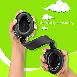 CHAMPS Baby Ear Muffs, Baby Earmuff Noise Protection Reduction Headphones for 0-3 Years Babies, Toddler, Infant, Safety Hearing Ear Muff Shooting Range Hunting Season [Green]