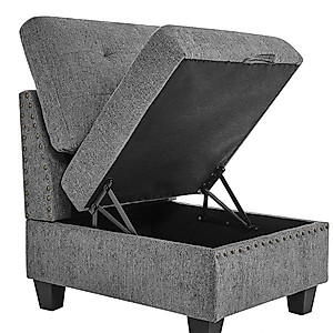 Free Combination Sectional Sofa Oversized Reversible Modular Couch U Shaped Corner Sofá Upholstered Deap Seat Sleeper Couches Bed with Storage for Living Room Spacious Space,4 Single Chairs,2 Corners