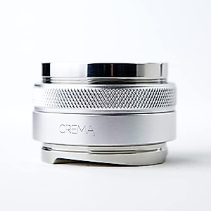 Crema Coffee Products | 53.3mm Coffee Distributor/Leveler & Hand Tamper | Fits 54mm Breville Portafilters | Double Sided, Adjustable Depth | Beautiful Espresso Hand Tampers