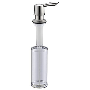 GICASA Soap Dispenser, Kitchen Sink Soap Dispenser, High-Capacity 320ML ABS Bottle Soap Dispenser Brushed Nickel Finish