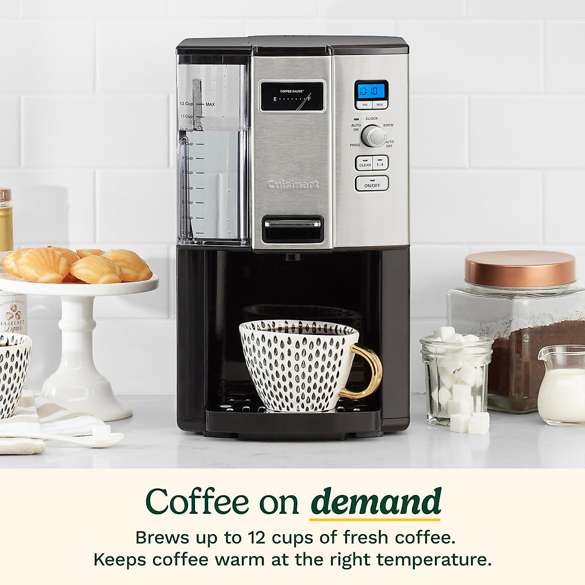 Cuisinart DCC-3000 Coffee-on-Demand 12-Cup Programmable Coffeemaker, Black