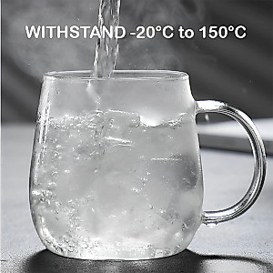 TIANXIALAWU 16.9 oz,Glass Tea Infuser Cups with Strainer and Lid,Tea Mugs with Infuser and Lid,Loose Tea Infuser,Hot Tea Diffuser Cup, (glass cover)，Glass Tea Cups