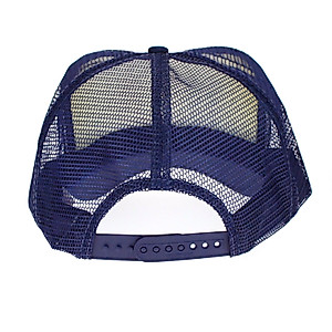 American Flag Patriotic USA Classic 5 Panel Mesh Snap Back Trucker Hat (USA Navy)