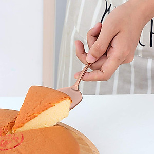 Cake Server Set,Rose Gold 18/8 （304）Stainless Steel Cake Shovel,Cake Knife&Dessert Fork/Cake Cutting Sets for Wedding,Anniversary,Party Supplies by BUY THINGS!