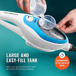 PurSteam Steam Mop Cleaner 10-in-1 with Convenient Detachable Handheld Unit, Laminate/Hardwood/Tiles/Carpet Kitchen - Garment - Clothes - Pet Friendly Steamer Whole House Multipurpose Use