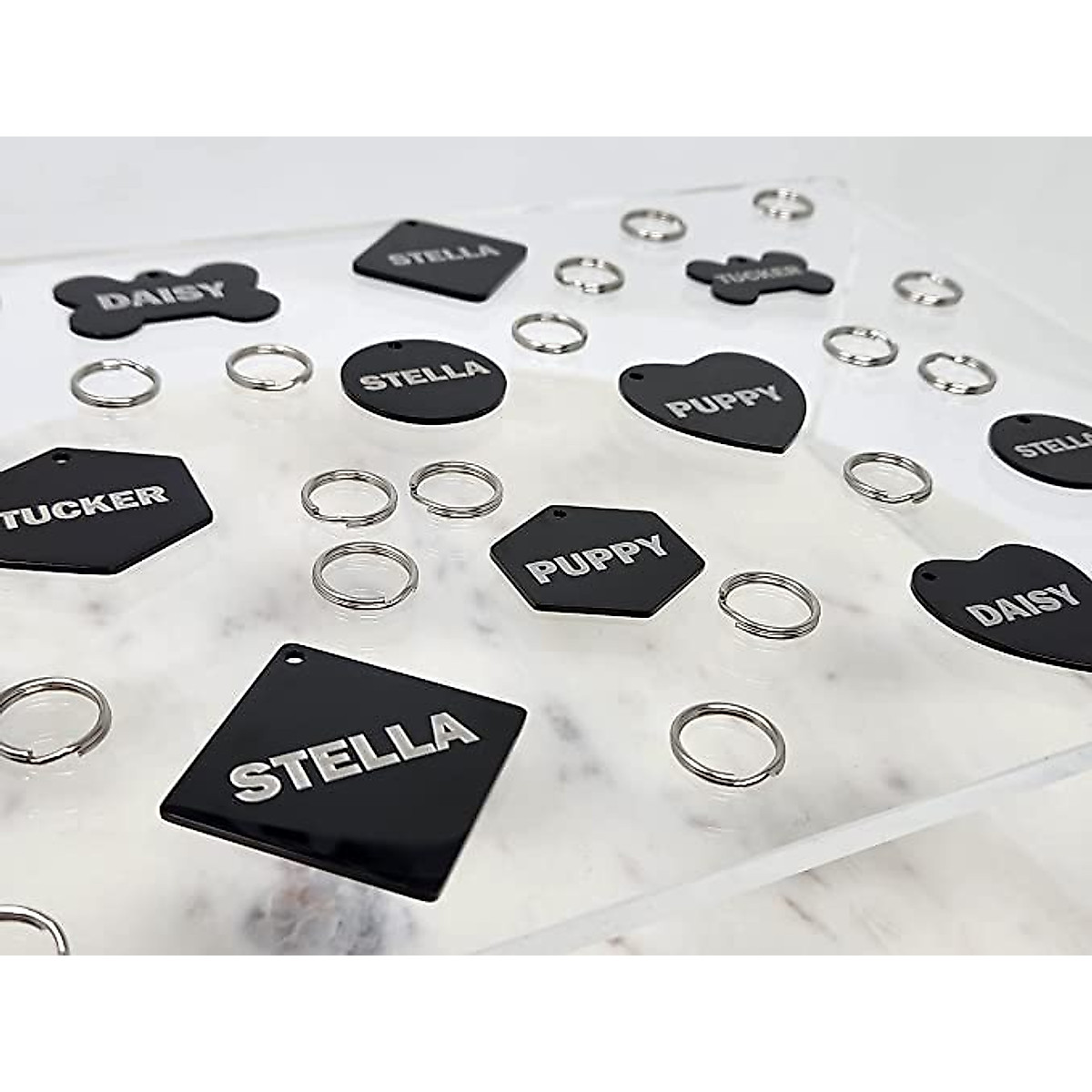 Dr. Fremont's Stainless Steel Custom Pet ID Personalized Engraved Identification Cat and Dog Tags with Custom Text, Many Shapes Including Bone, Heart, Circle (Gold Stainless Steel, Large Bone)