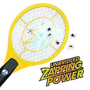 Electric Fly Swatter Racket - Indoor Bug Zapper for Home, Fly Zapper, Mosquito Killer, Gnat Control, Pest Insect Catcher, Fly Swatter & Bug Zapper Outdoor, Indoor Mosquito Zapper