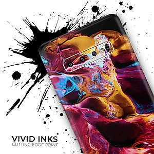 DesignSkinz Liquid Abstract Paint V33 Protective Vinyl Decal Wrap Skin Cover Compatible with The Samsung Galaxy S20 (Screen Trim & Back Glass Skin)
