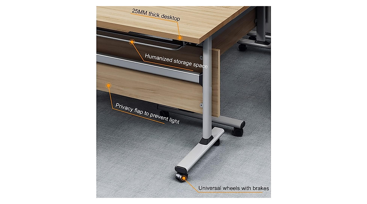 Foldable Conference Table Set of 3 – Modern Office Folding Tables