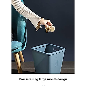 Krimo Plastic Small Trash Can Wastebasket, Garbage Container Bin with Handles for Bathroom, Kitchen, Home Office, Dorm, Kids Room(Orange)