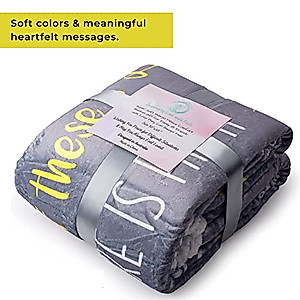 Gifts for Women & Men, Positive Energy Gifts for Mom, Sister, Friend, Perfect Religious Gifts for Mom, Birthday Gifts - Faith, Hope & Love Sherpa Throw Blanket Gifts