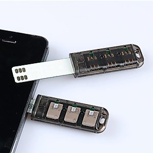 OWLEEN 6 Slot Adapter Multi Reader Mini SIM Nano with Control Switch for Android