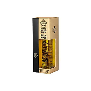 RICH Luxury Beard Oil for Men - Deep Conditioning and Softening for Your Beard & Mustache with Argan, Jojoba & Macadamia Oil - 1 Fl Oz (Beard Oil) (Beard & Hair Glow)