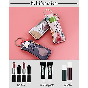 COOLOOKY Chapstick Holder Keychain - Cute Lip Balm Clip with Boho Design