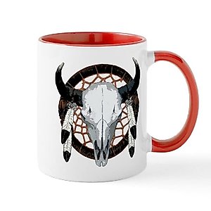 CafePress Buffalo Skull Dream Catcher Mug Ceramic Coffee Mug, Tea Cup 11 oz