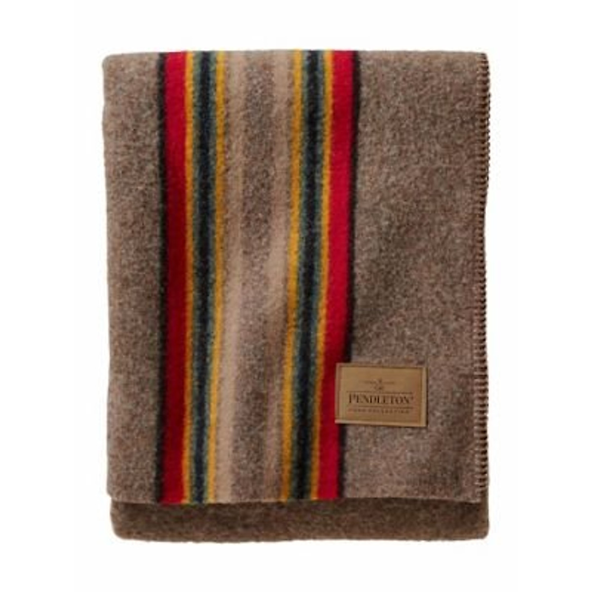 Pendleton Yakima Camp Wool Throw Blanket, Mineral Umber, One Size