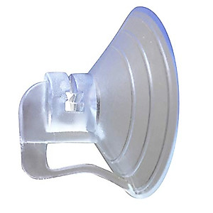 Clear Plastic Suction Cup Hooks - 4 cm (1-5/8 in) Wide, Set of 10, Pop Up Handles and Grips for Glass, Windows, Windshield, Metal, Tile, Kitchen, Bathroom Mirror, Shower Wall, Terrarium, Car Window