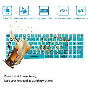 2PCS Keyboard Cover for Acer Nitro 5, Nitro 16 AN16-51/41, Nitro 17 AN17-51/41, Predator Helios 16 18 PH16-71 PH18-71, Predator Helios 300 PH315-55/54/53 PH317-53/54, Nitro 5 AN515-58/57/56/55//45/44