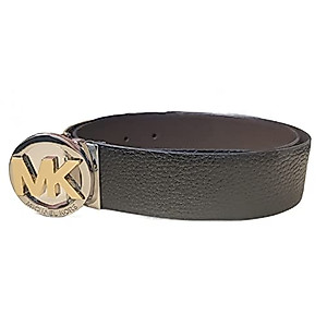 Michael Kors 29951804C Black/Brown Leather Two Tone Buckle Women's Reversible Belt (Medium)