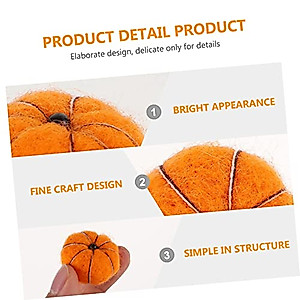 IMIKEYA 15pcs Felt Pumpkins Halloween Ornaments Christmas Decor Plant Garland Pumpkin Hanging Decor DIY Decorations Pumpkin Pom Poms Xmas Tree Decor Christmas Hangings Felt Pumpkin Pendent