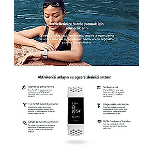 Fitbit Charge 3 Fitness Activity Tracker, Rose Gold/Blue Grey, one Size (no Warranty Support), 0.06 Pound