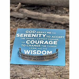Quotable Cuffs Serenity Prayer Bracelet- Inspirational Engraved Pewter Bracelet by Whitney Howard Designs