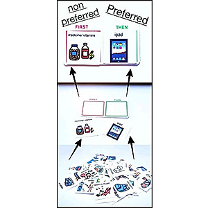 Two Strip Night & Day Daily Schedule Great Visual Behavioral Tool for Structure at Home, School & in The Community. (Laminate 60 PCS, Yellow)
