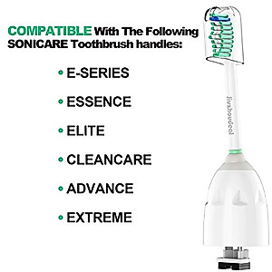 Jiuzhoudeal Toothbrush Replacement Heads Compatible with Philips Sonicare Electric Toothbrush, 6 Pack, White