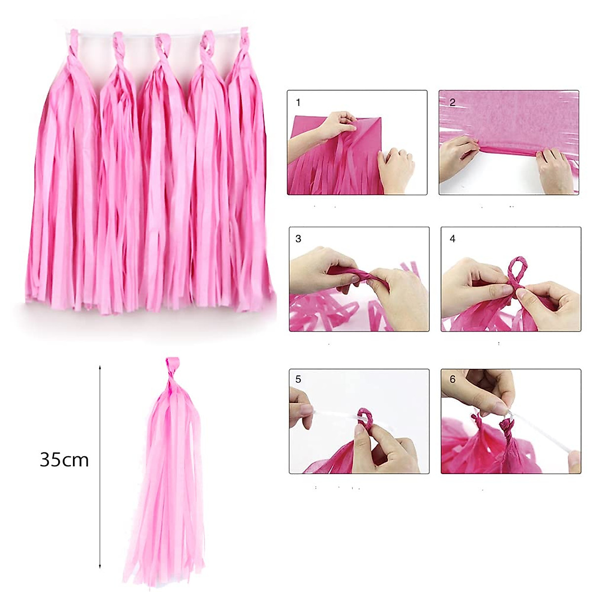 Rock and Roll Themed Birthday Party Decoration Rock Star Foil Swirl Happy Birthday Banner Tassel Paper Garlands Tissue Pom Poms Decor 40pcs Easy Joy