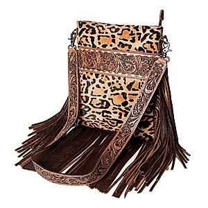 American Darling Messenger Hand Tooled Hair On Genuine Leather Western Women Bag Handbag Purse | Cute Messenger Bag | Leather Messenger Bag | Messenger Purse