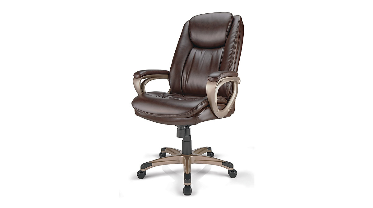 Realspace Tresswell Leather High-Back Executive Office Chair